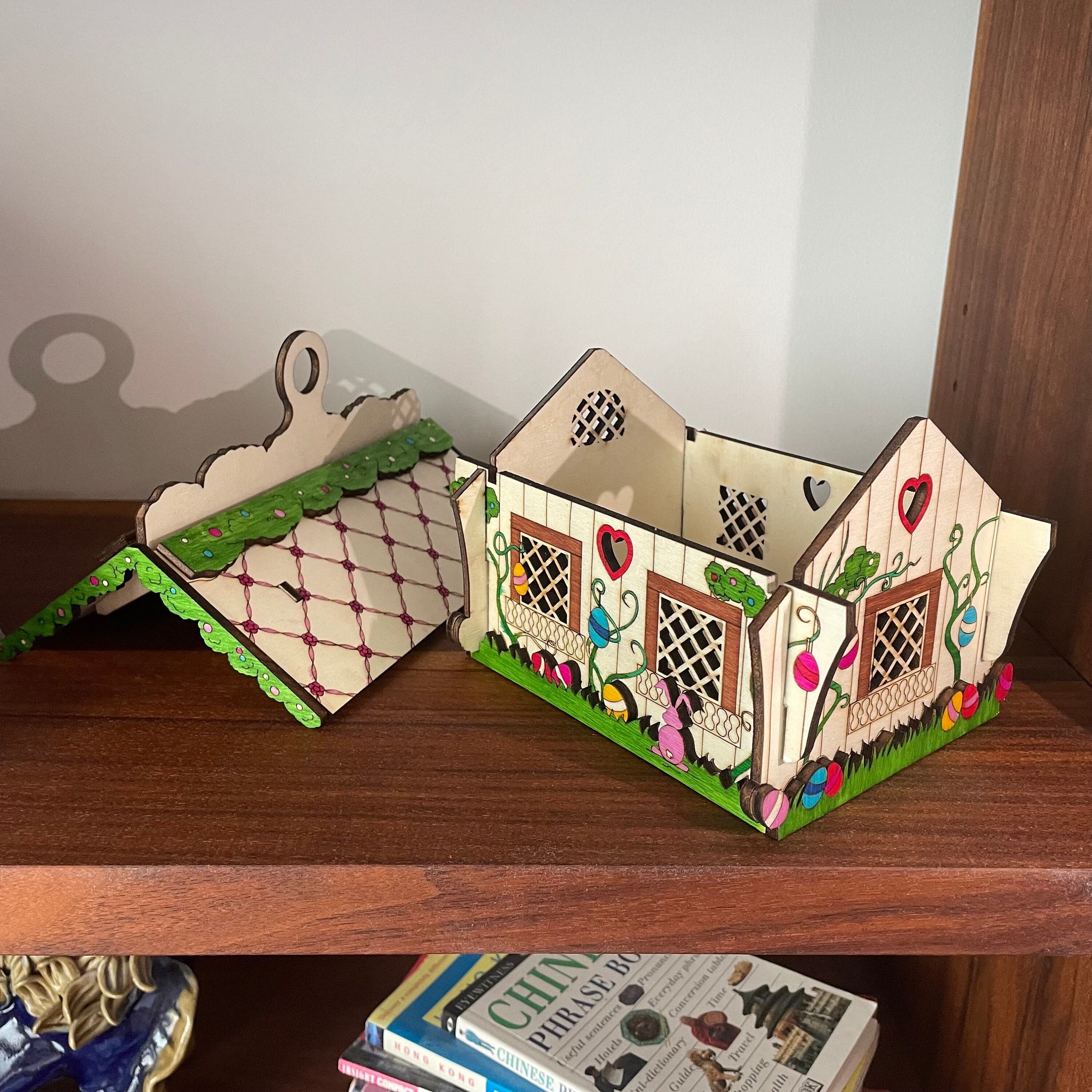 DIY Easter Hut Cabin Presentation Box and Decoration. Laser Cut File ...