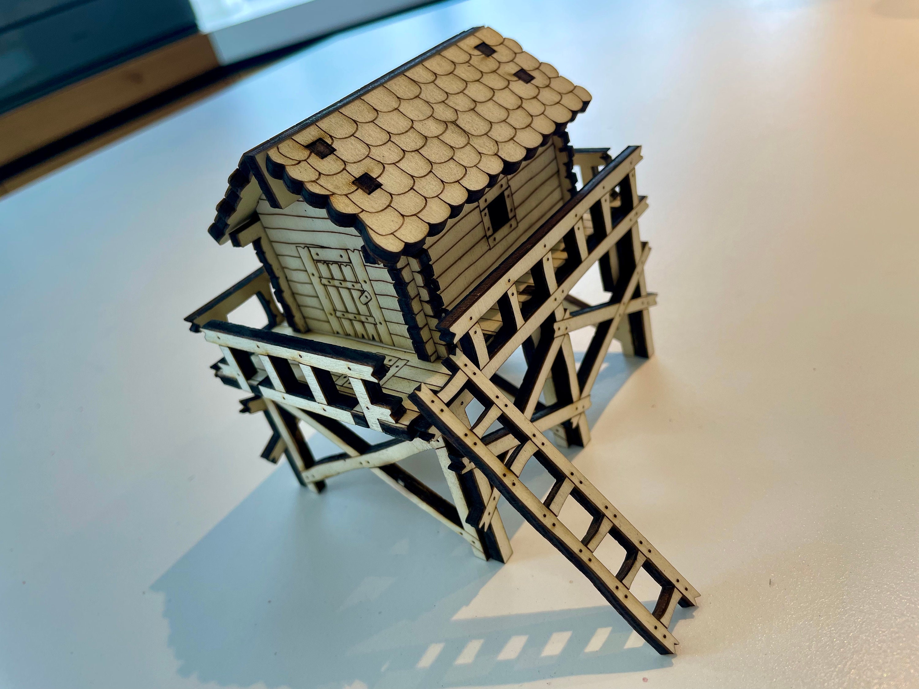 Laser Cut File. Rustic Miniature Woodland Treehouse Hut Cabin. SVG DXF ...