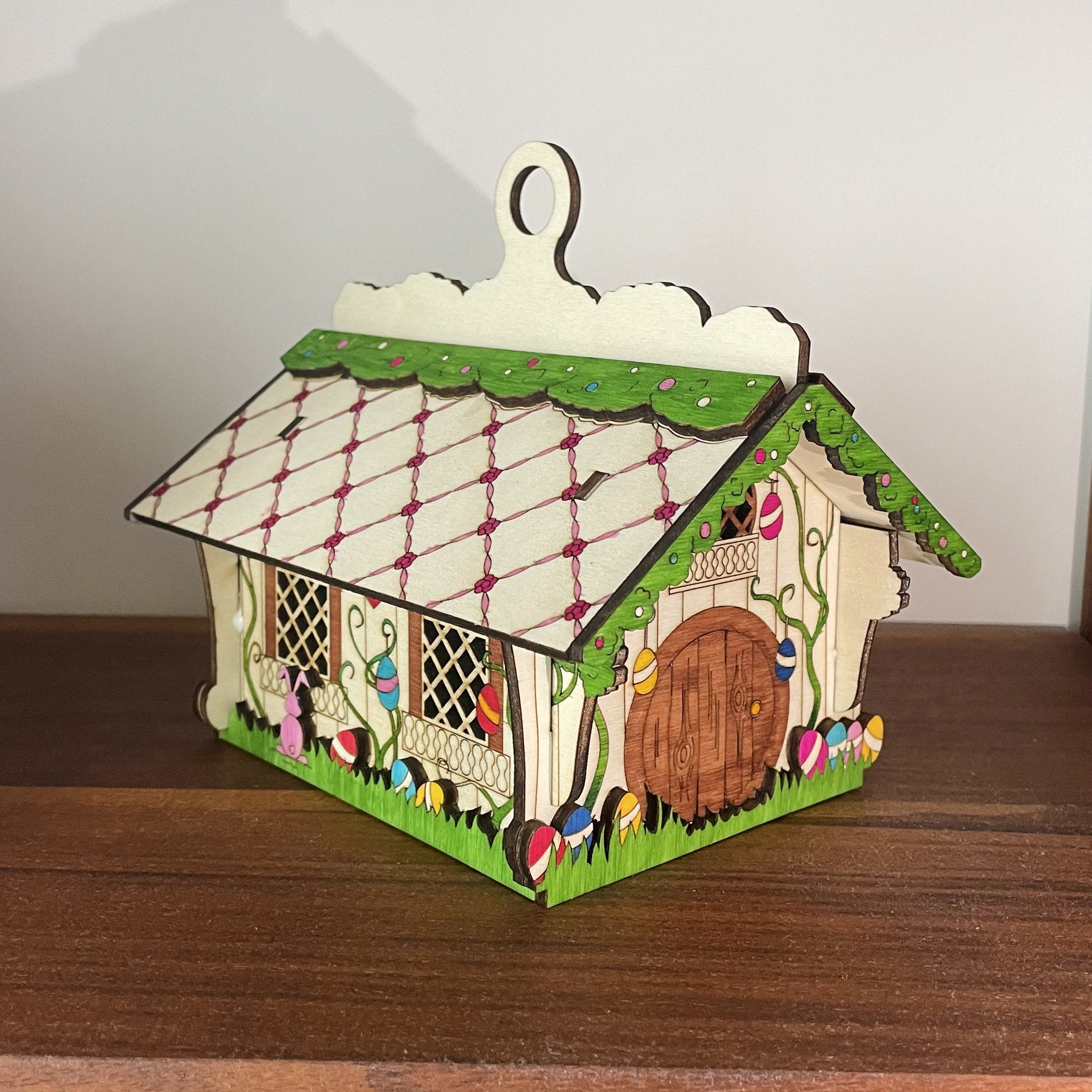 DIY Easter Hut Cabin Presentation Box and Decoration. Laser Cut File ...