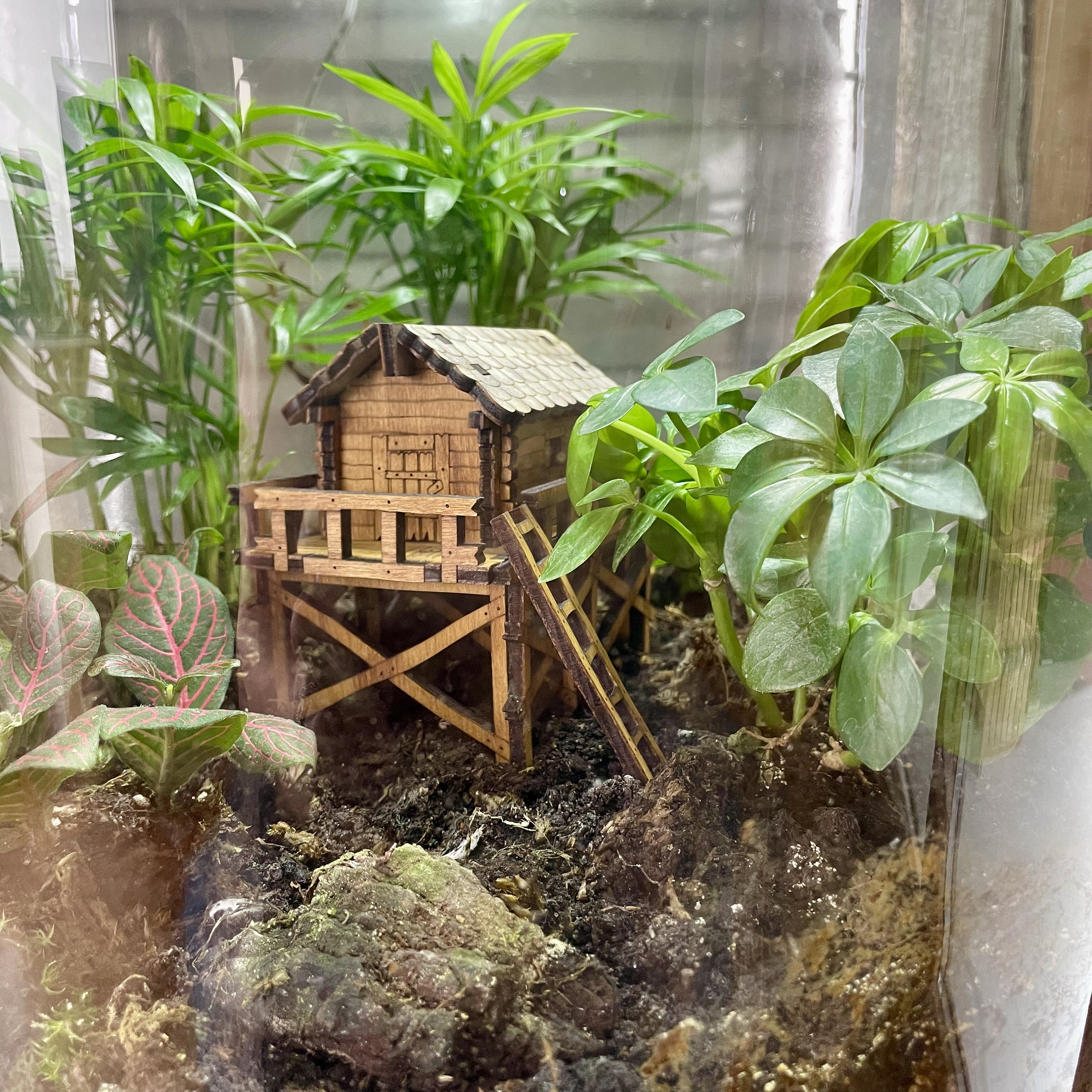 Laser Cut File. Rustic Miniature Woodland Treehouse Hut Cabin. SVG DXF ...