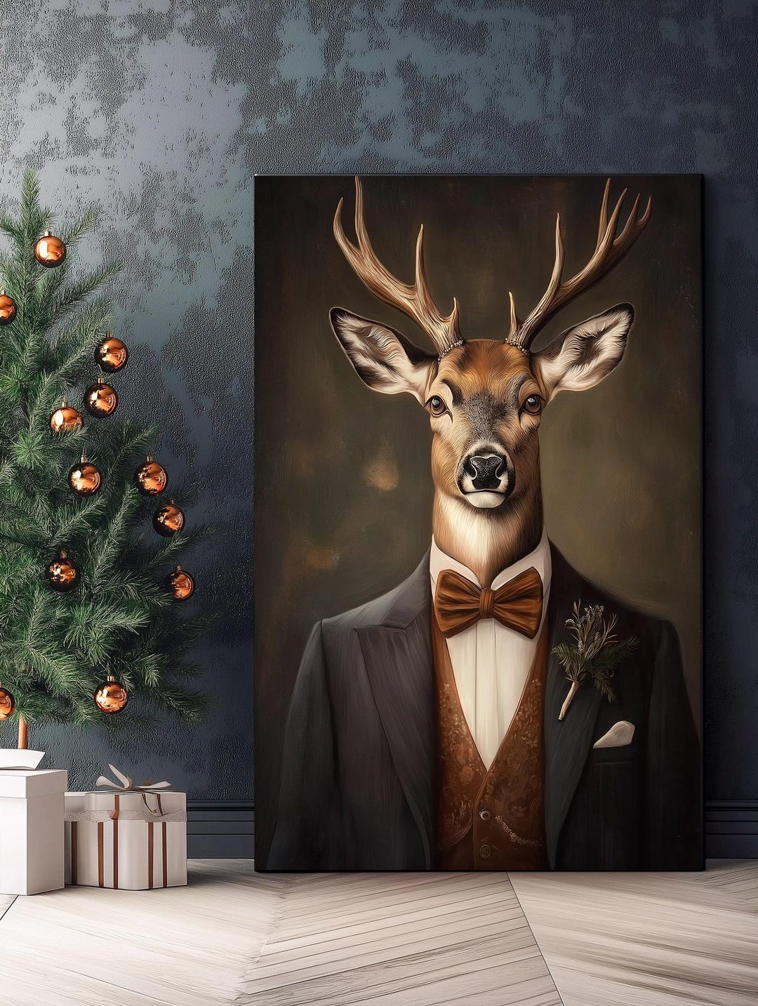 Victorian Stag Canvas Art: Gothic Renaissance Animal Print - Etsy