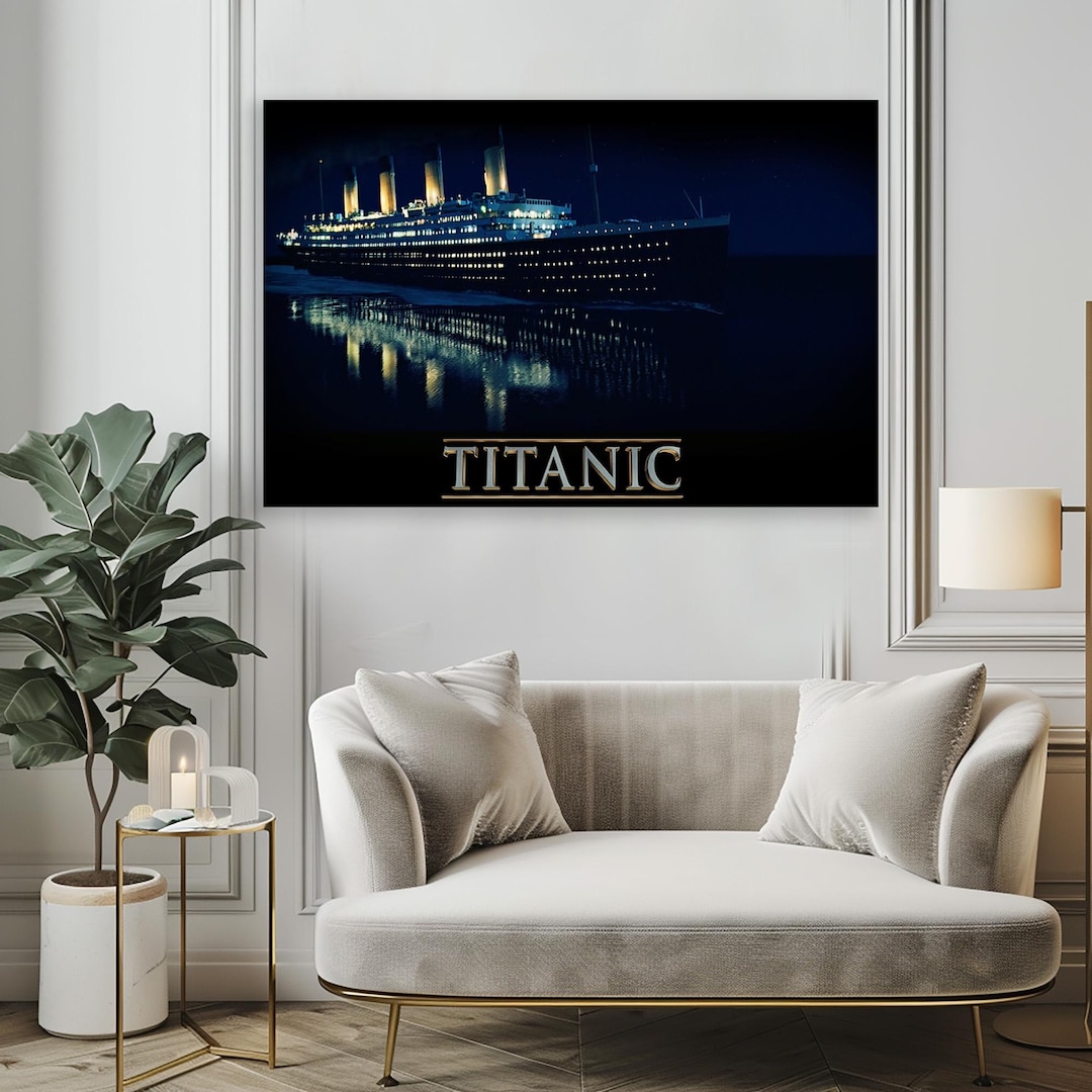 Titanic Poster,titanic Ship Canvas,titanic Wall Art,wrapped Frame ...