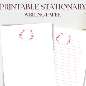 Printable Writing Paper, A4 and Letter Size, Simple Design - Etsy