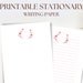 Printable Writing Paper, A4 and Letter Size, Simple Design - Etsy