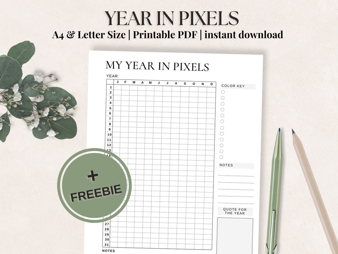 My Year in Pixels: Track Your Emotional Journey, Set Achievable Goals ...