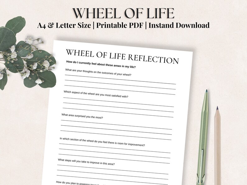 Printable Wheel of Life Bundle: Achieve Your Full Potential With the ...
