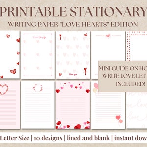 Printable Valentine’s Stationary, Printable Writing Paper, Printable ...