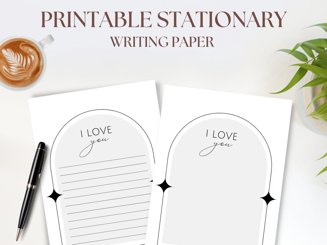 Love Letter Printable, A4 and Letter Size, Writing Paper Printable ...