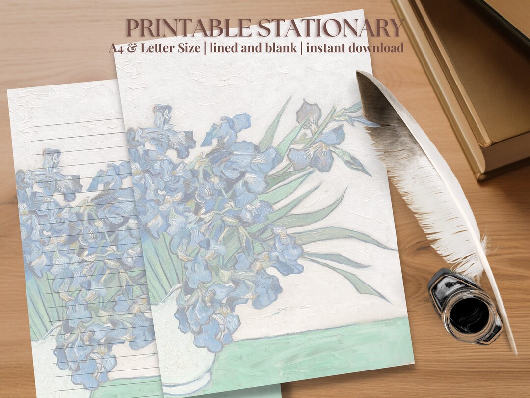 Printable Writing Paper Set - Elegant Floral Stationery for Penpal ...