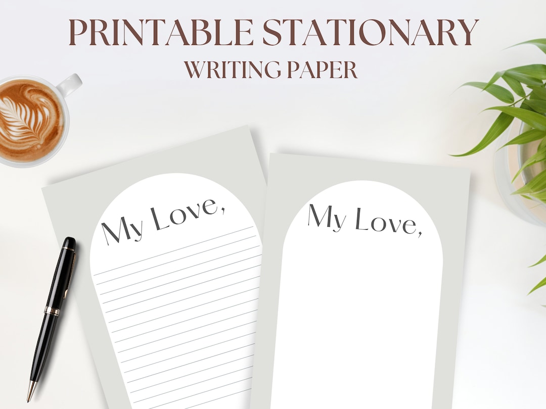 Love Letter Printable, A4 and Letter Size, Love Letter Paper, Printable Writing Paper - Etsy
