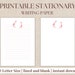 Printable Writing Paper, A4 and Letter Size, Simple Design - Etsy