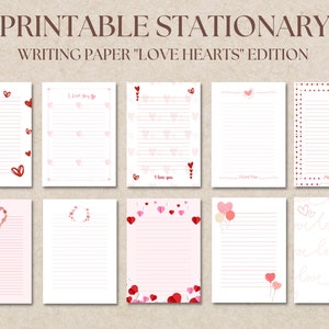 Printable Valentine’s Stationary, Printable Writing Paper, Printable ...