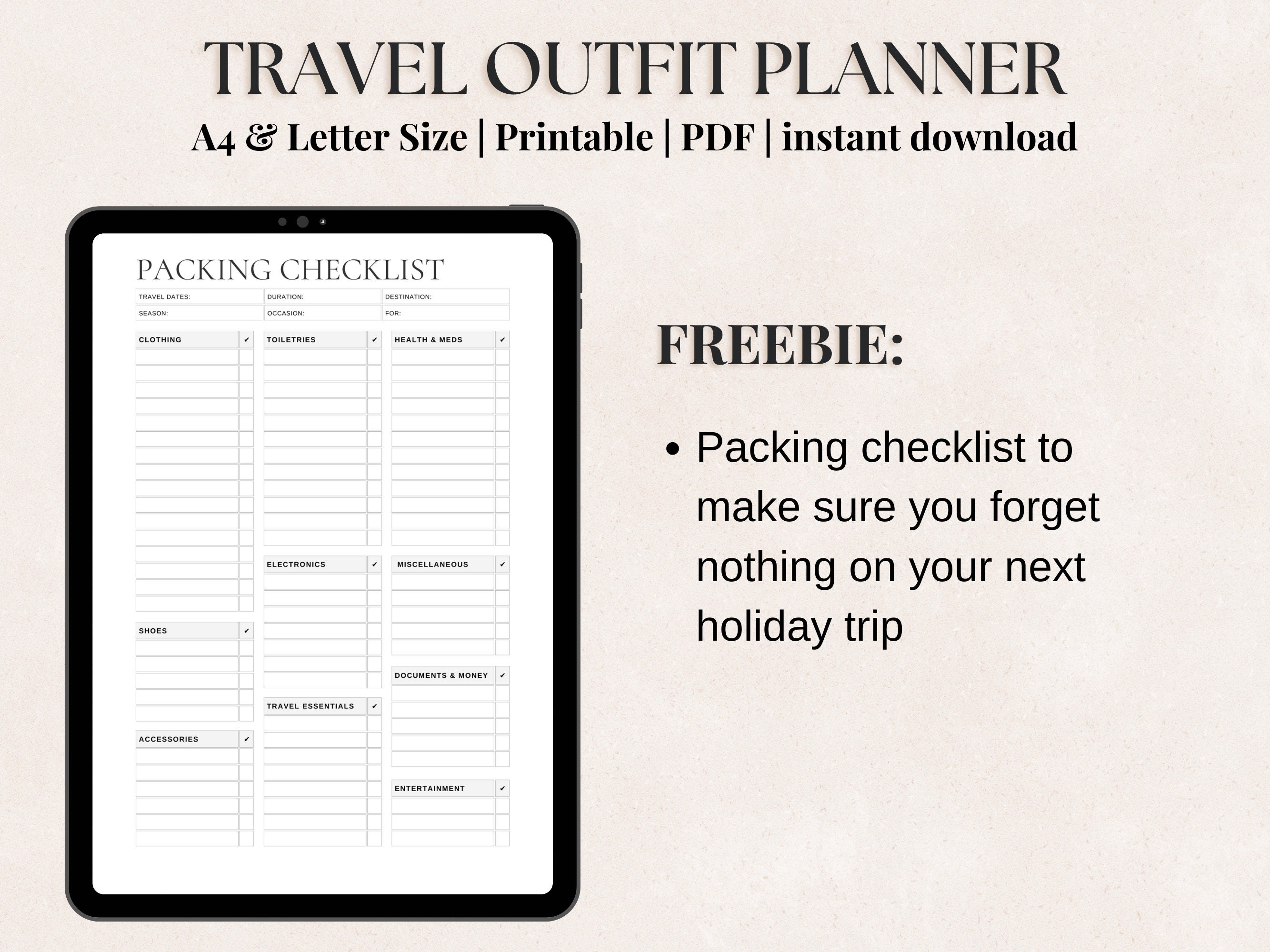 Daily Travel Outfit Planner: Stop Overpacking With This Printable ...