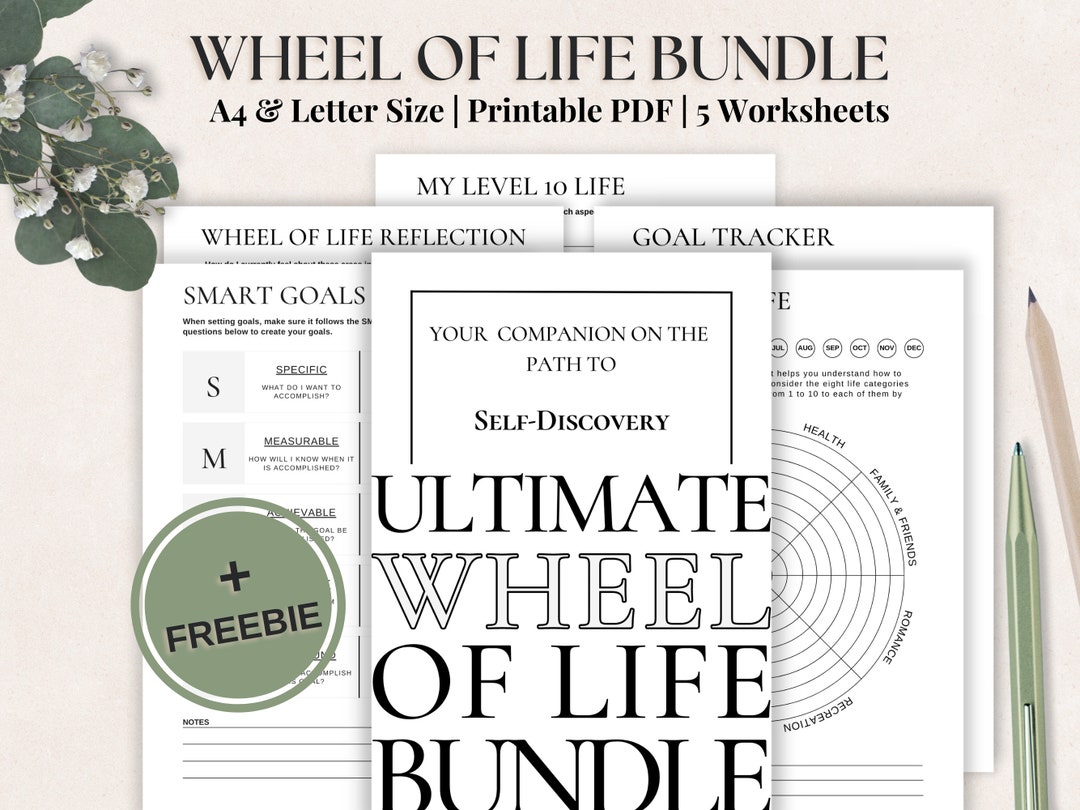 Printable Wheel of Life Bundle: Achieve Your Full Potential With the ...