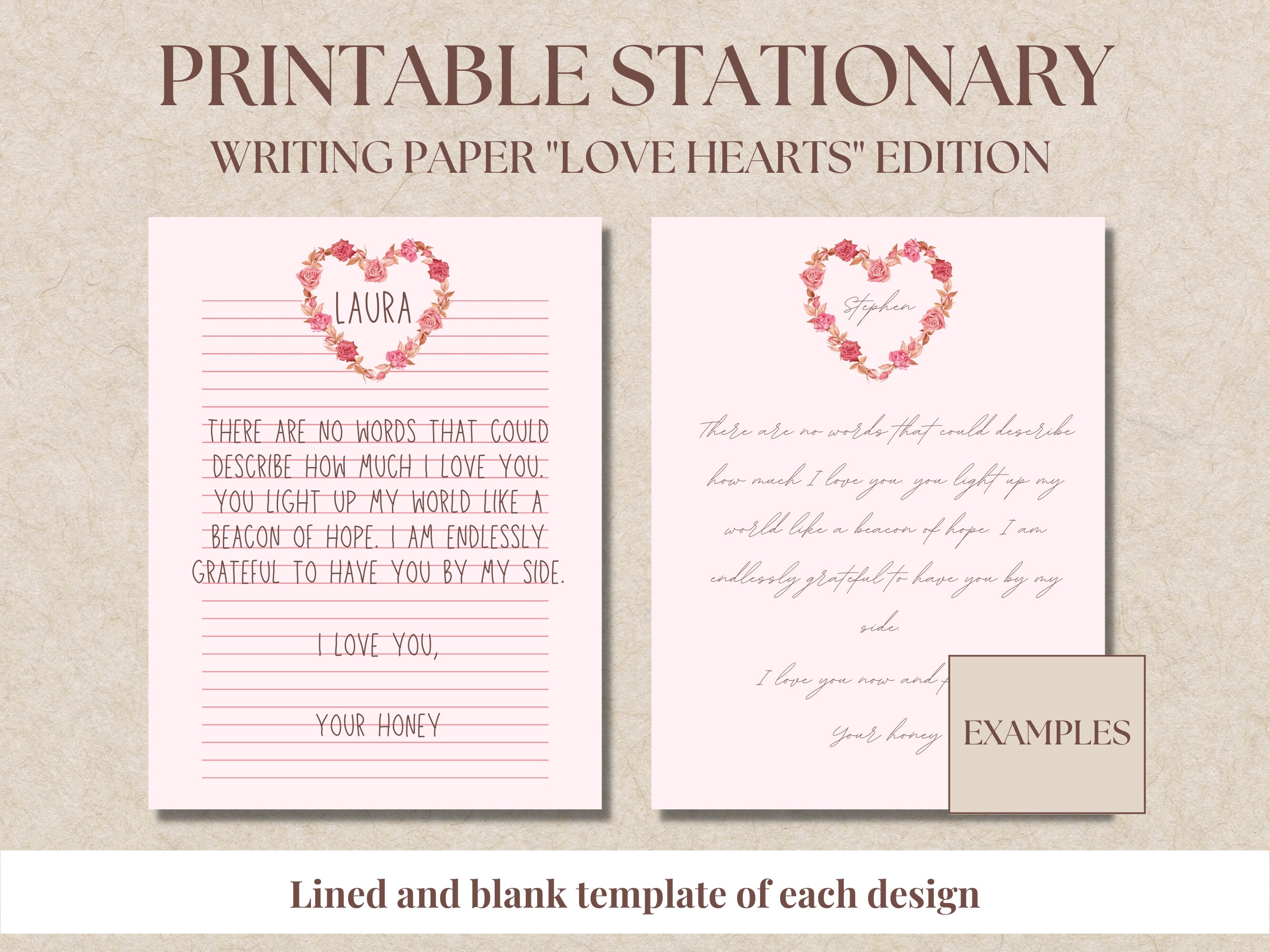 Printable Valentine’s Stationary, Printable Writing Paper, Printable ...