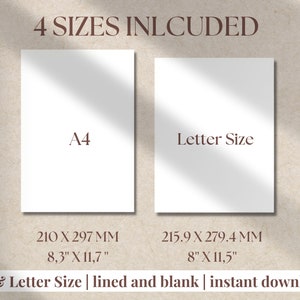 Printable Writing Paper, A4 and Letter Size, Simple Design - Etsy