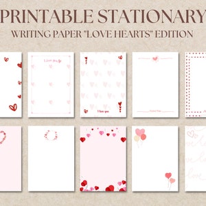 Printable Valentine’s Stationary, Printable Writing Paper, Printable ...