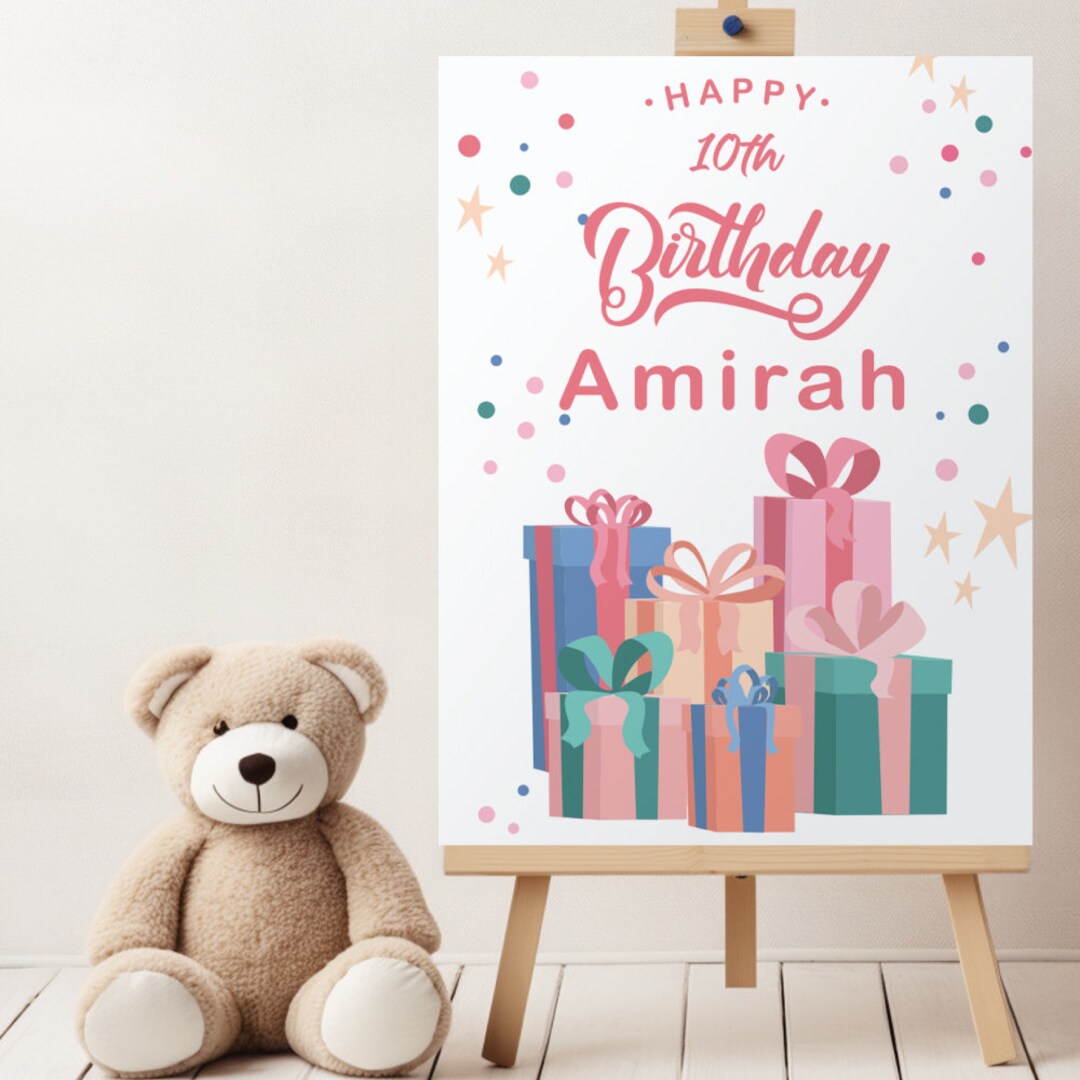 Personalised Birthday Sign Birthday Welcome Board Kids Birthday Sign ...