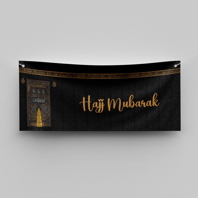 Personalised Umrah Mubarak /hajj Mubarak Banner | PVC Banner - Etsy
