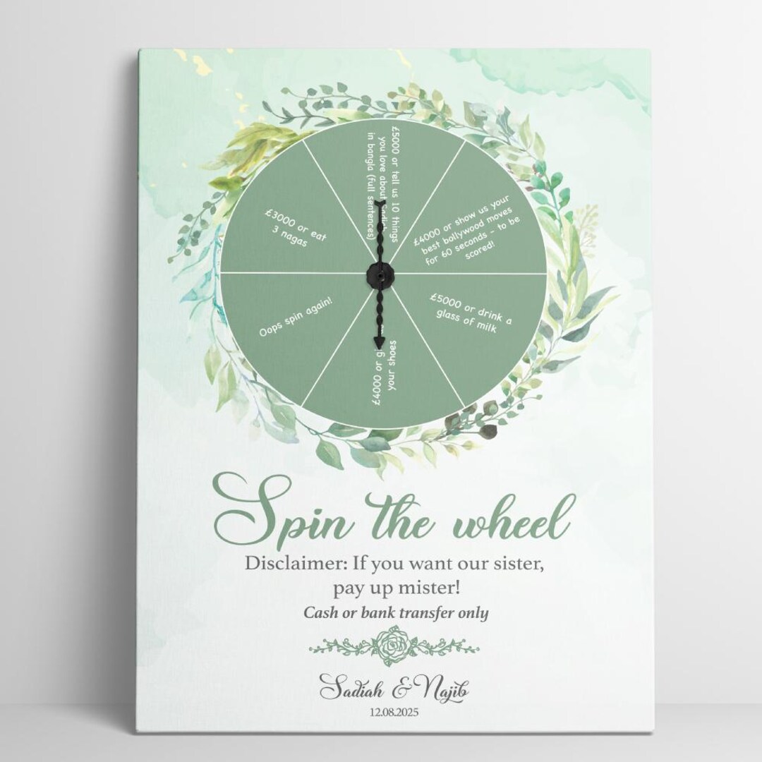 Spinning Wheel Wedding Welcome Sign | Wedding Welcome Board | Shaadi ...