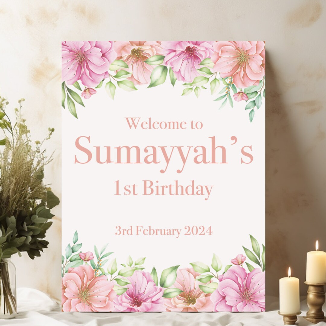 Personalised Birthday Sign Birthday Welcome Board Kids Birthday Sign ...