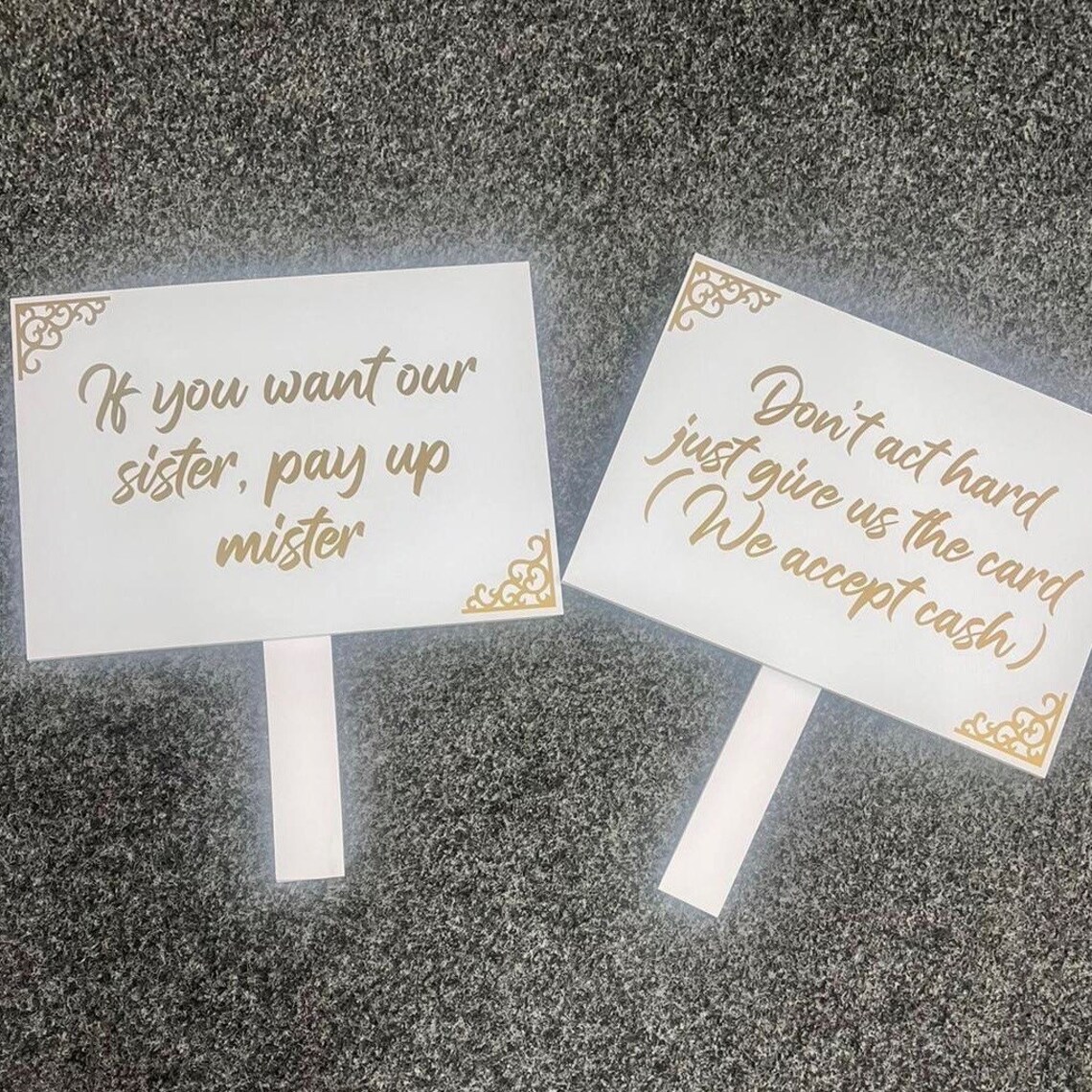 Pay up Mister Signs Wedding Gate Signs Wedding Entrance - Etsy