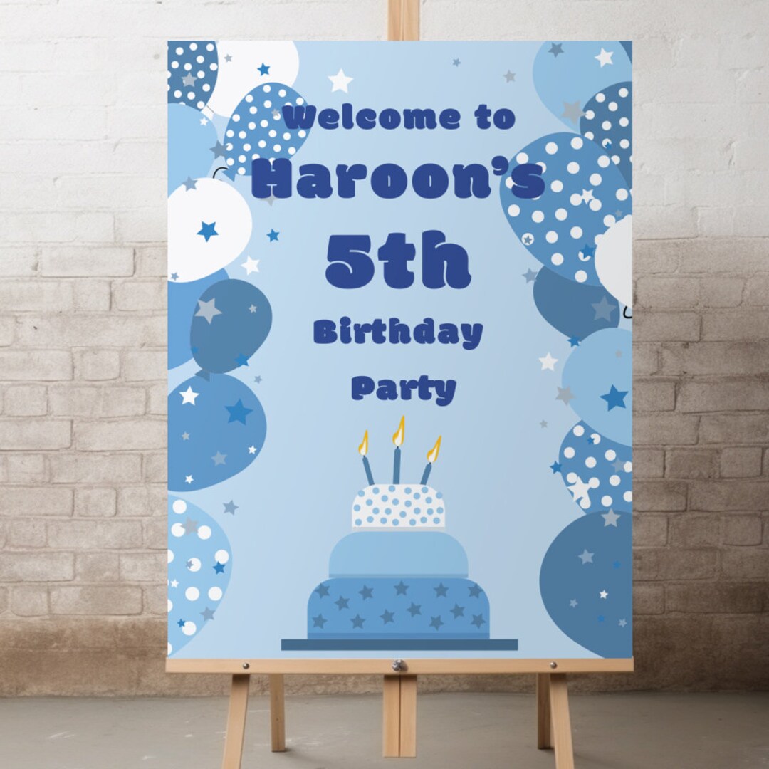 Personalised Birthday Sign Birthday Welcome Board Kids Birthday Sign ...