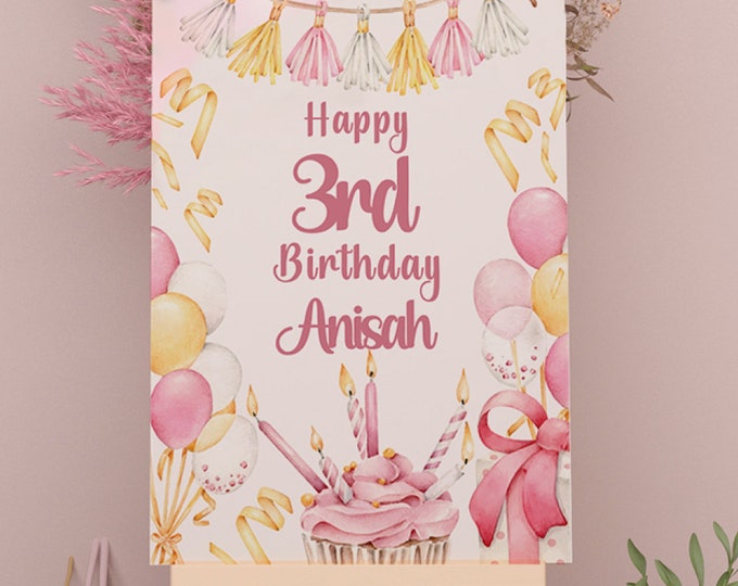 Personalised Birthday Sign Birthday Welcome Board Kids Birthday Sign ...