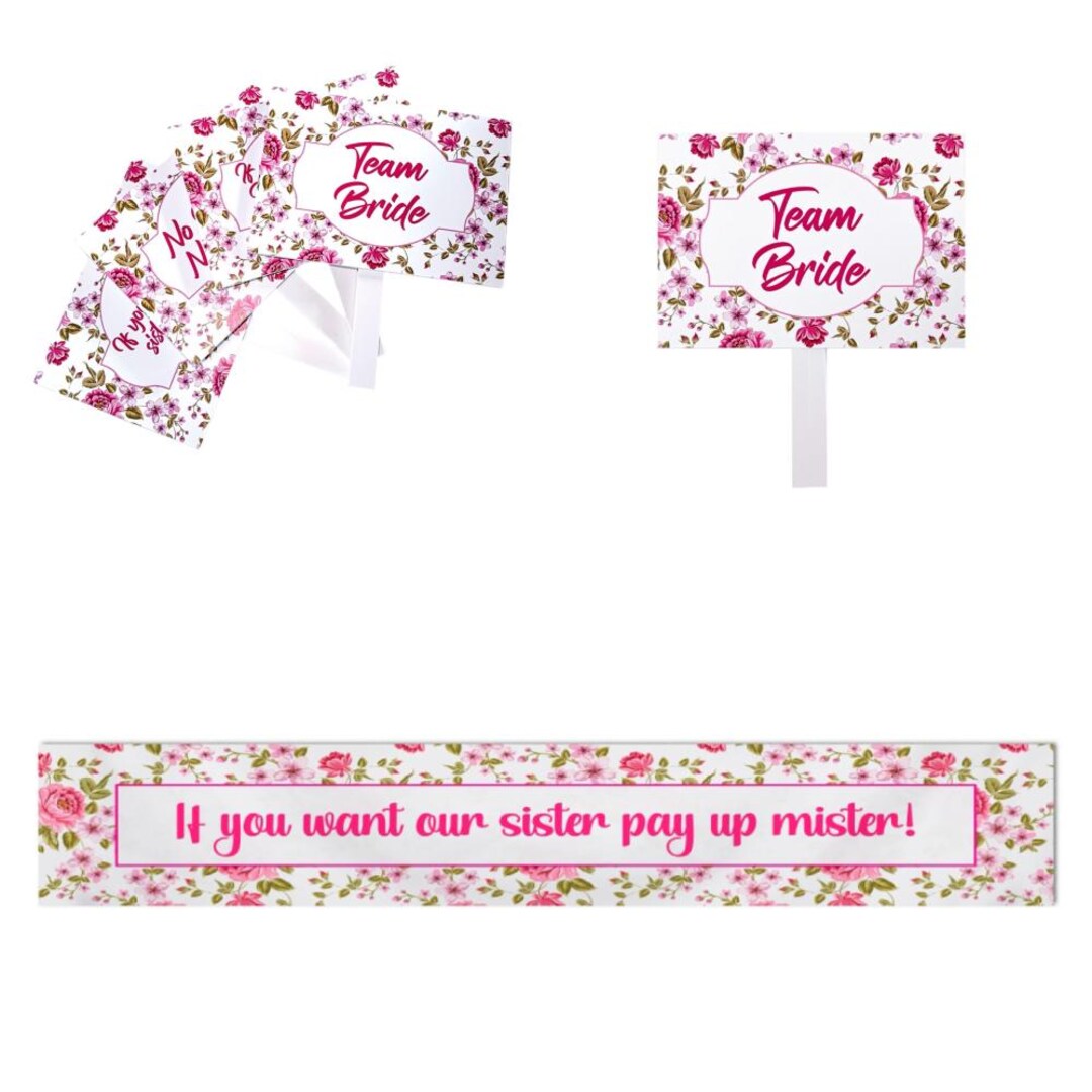 Pay up Mister Signs Bundle | Wedding Gate Signs | Gateway Wedding Signs ...