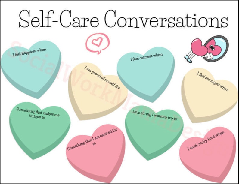 Self-care Conversation Worksheet for Kids - Etsy