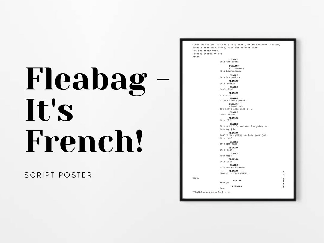 Fleabag, it's French Museum Quality Movie Poster A5/A4/A3 - Etsy