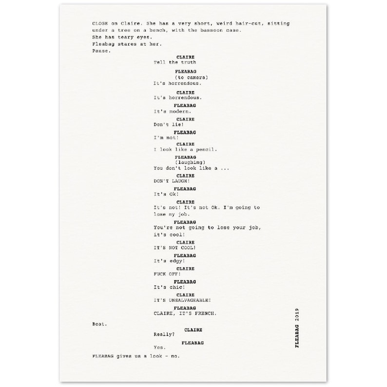 Fleabag it's French Museum Quality Movie - Etsy