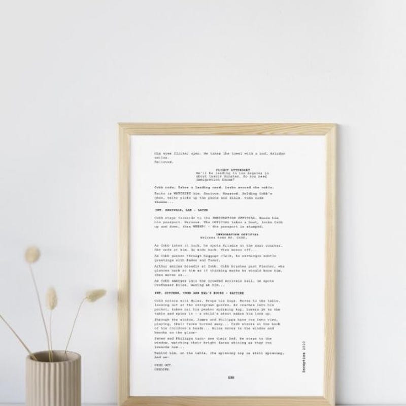 Movie Script Print - Etsy