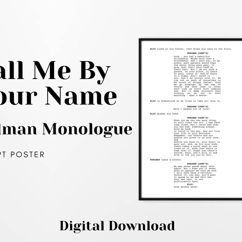 Call Me by Your Name - Etsy