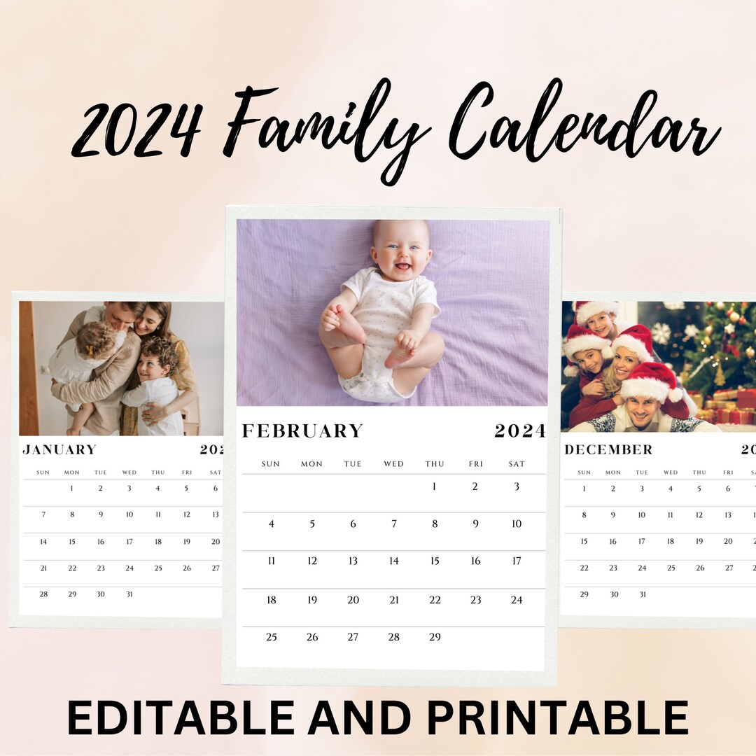 Editable 2024 Calendar Canva Template 2024 calendar editable - Etsy.de