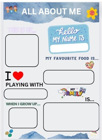 All About Me Profile Sheet - Etsy Australia