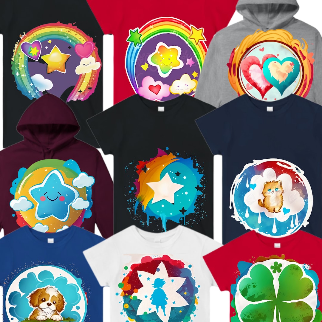 Care Bears Belly Badge Digital Files - Design Files - Emblem ...