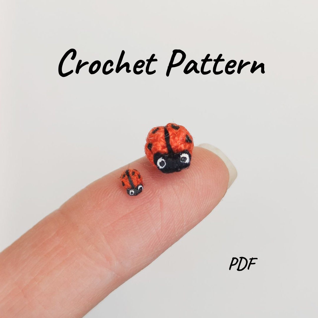 Crochet Amigurumi Miniature Ladybug English PATTERN ONLY, Pdf Amigurumi ...