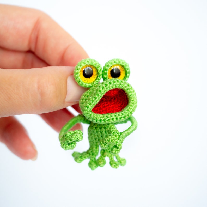 Crochet Amigurumi Miniature Frog English PATTERN ONLY, Pdf Amigurumi ...