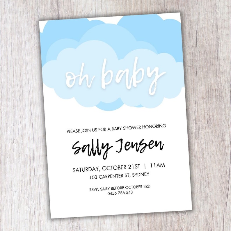 Editable Baby Shower Invitation Template Printable Baby - Etsy
