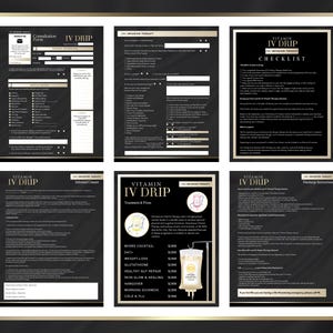 IV Nutrient Drip Client Forms, IV Vitamin Therapy Consent, Intravenous ...