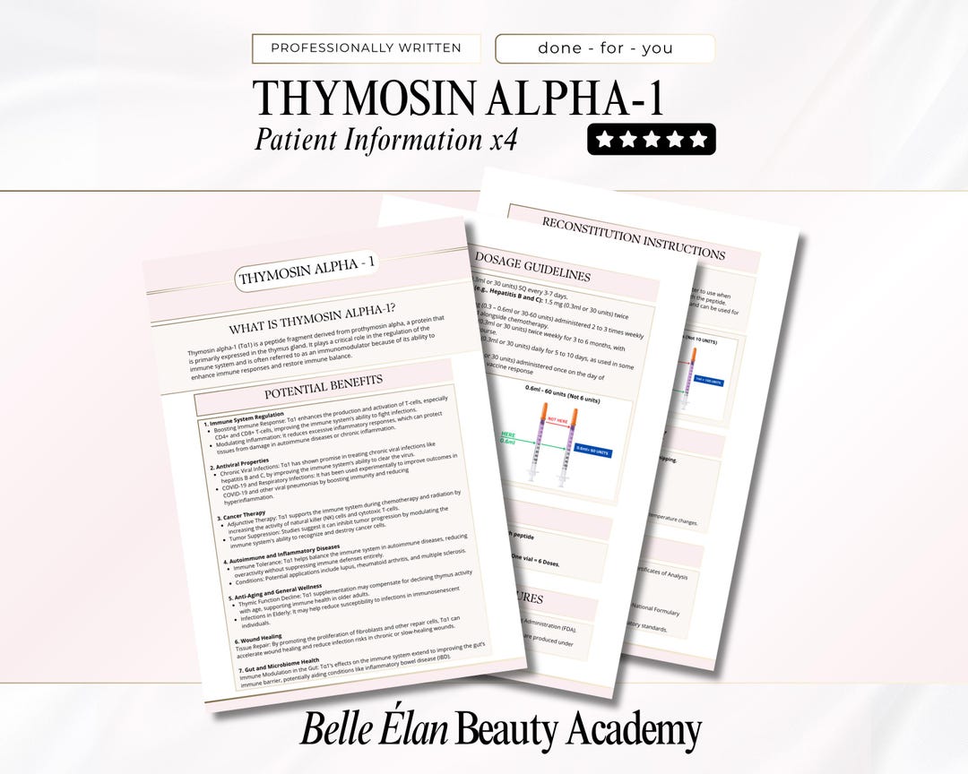 Thymosin Alpha 1 Peptide, Patient Information Leaflets, Dosage ...