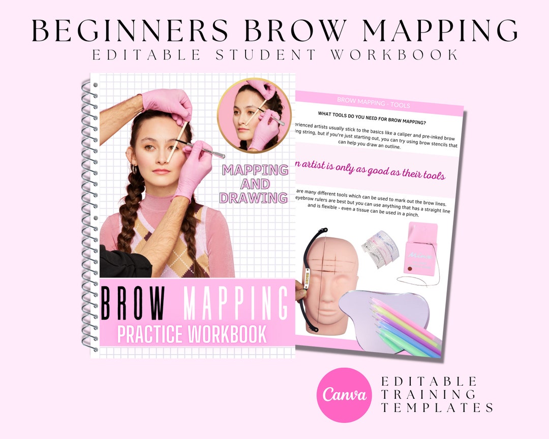 Brow Mapping Practice Workbook, Mapping Practice Course, Microblading ...