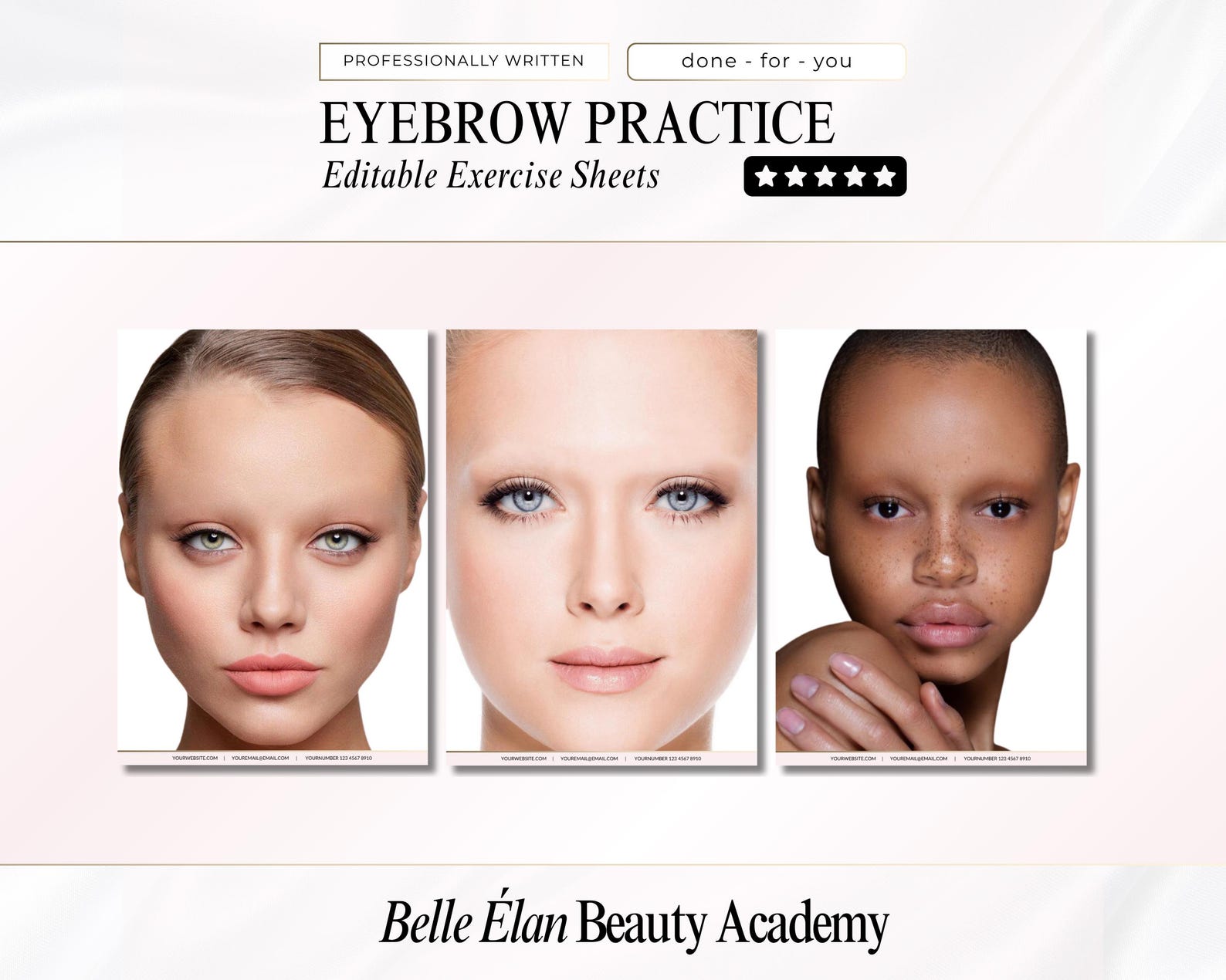 Eyebrow Practice Sheets, Brow Mapping, Microblading Practice ...
