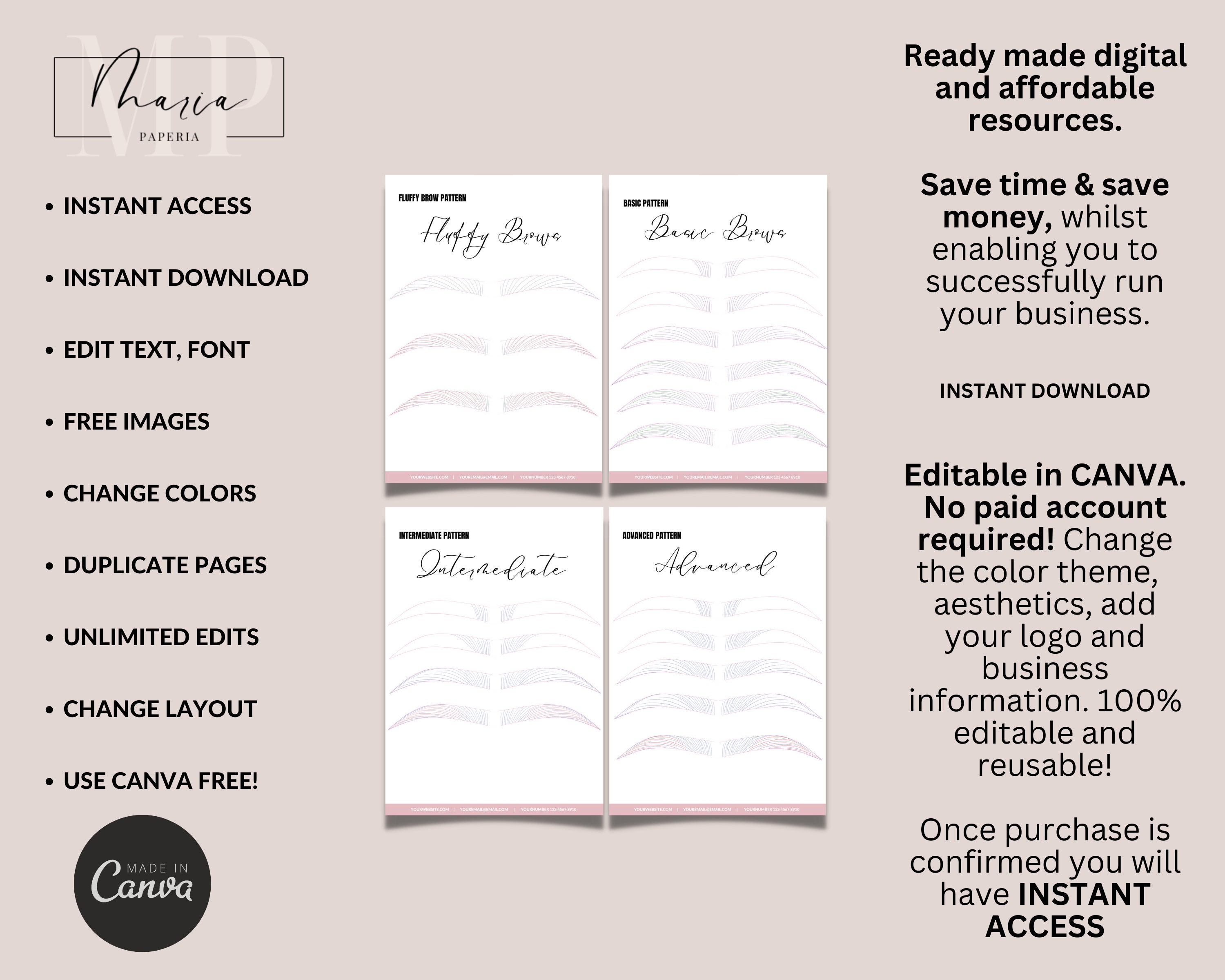 Microblading Hair Strokes Practice Sheets Fluffy Brows - Etsy