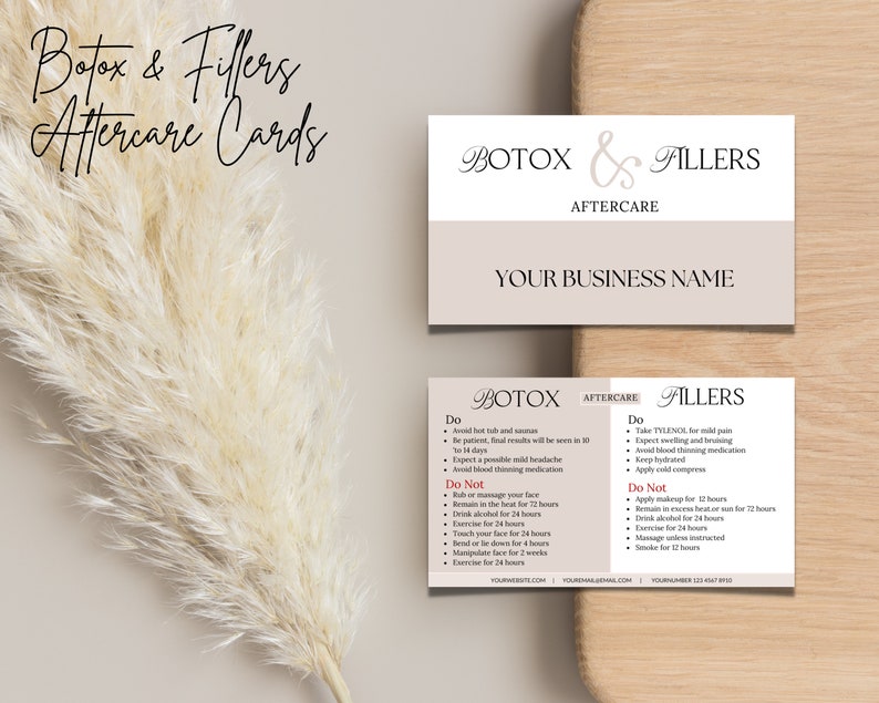 Botox Informed Consent Forms & Aftercare Card, Editable Canva Templates ...