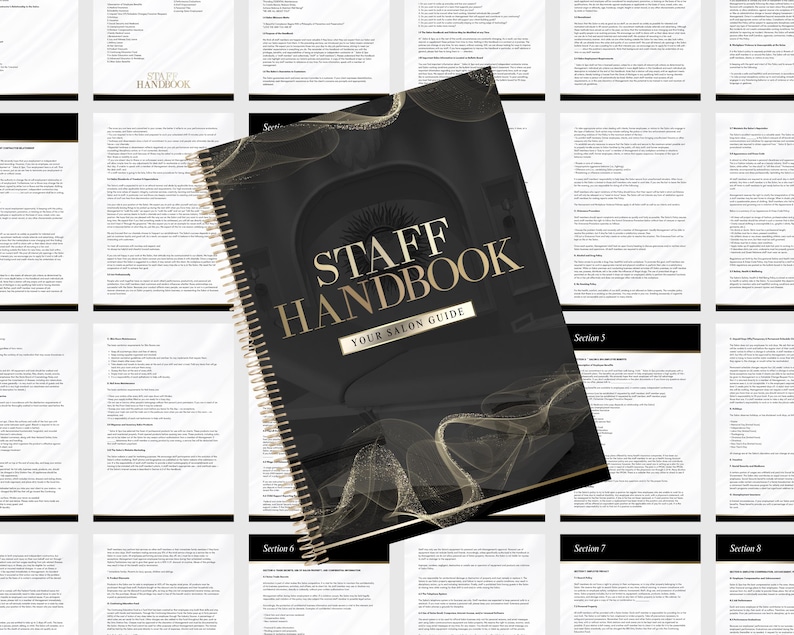 Salon & Spa Staff Handbook: Editable Employee Guide (canva) - Etsy