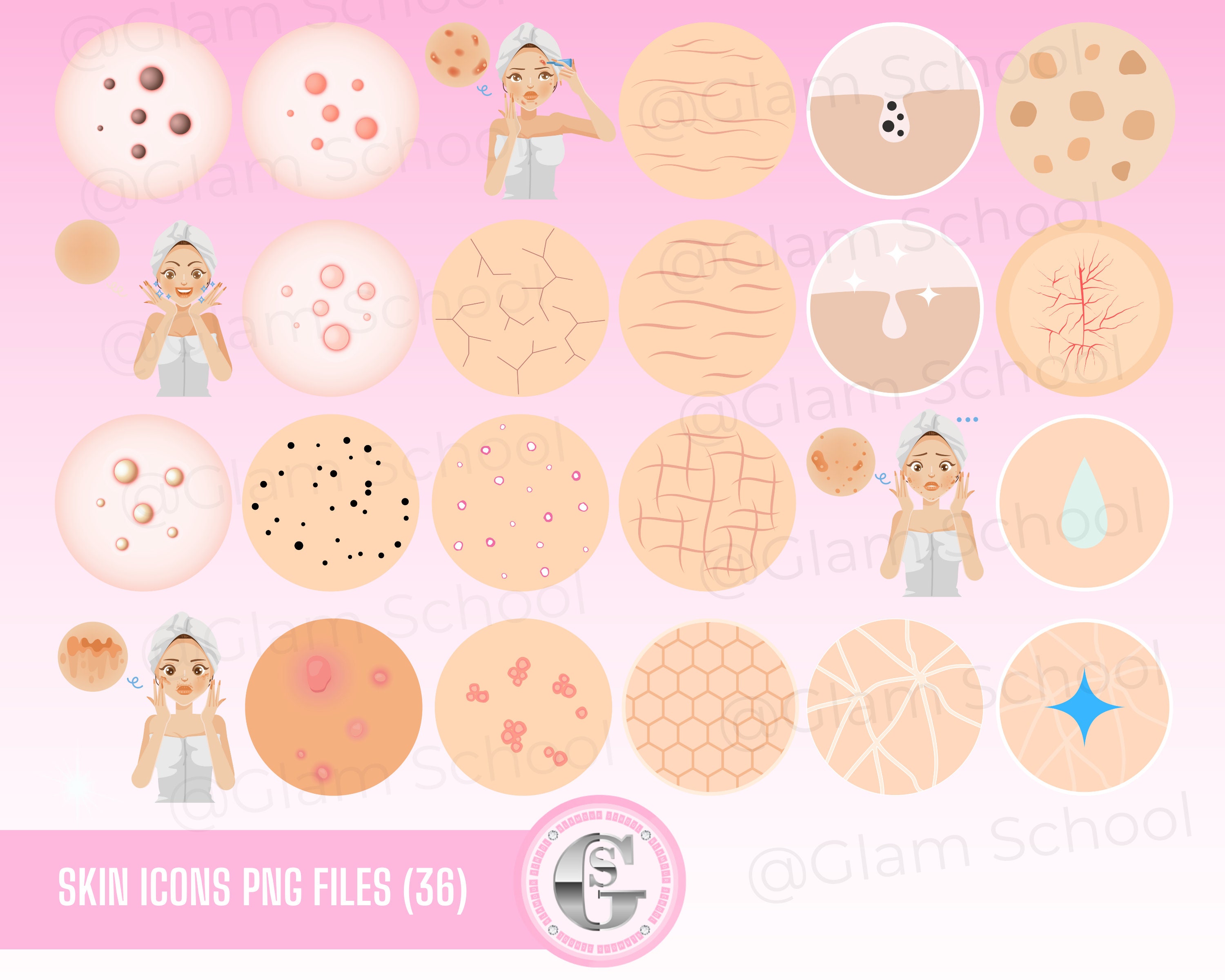 SKIN ICONS (36) Transparent PNG Files, Instant Access, Instant Download ...