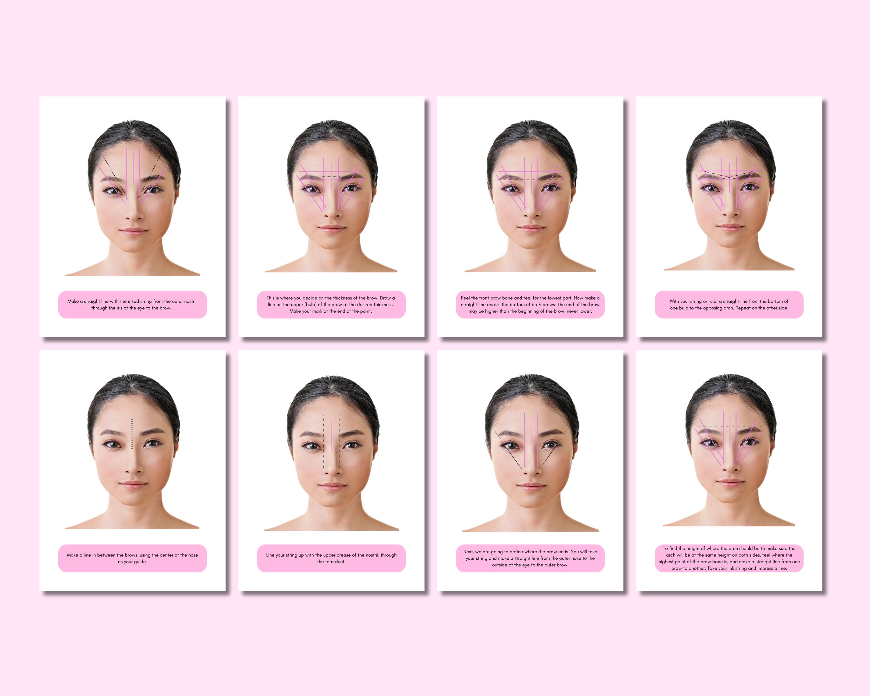 Brow Mapping Practice, Brow Mapping Tutorial, Brow Mapping Lesson, Step ...