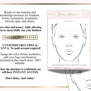 Brow Mapping Exercise Sheets: Printable Practice Templates (PDF ...